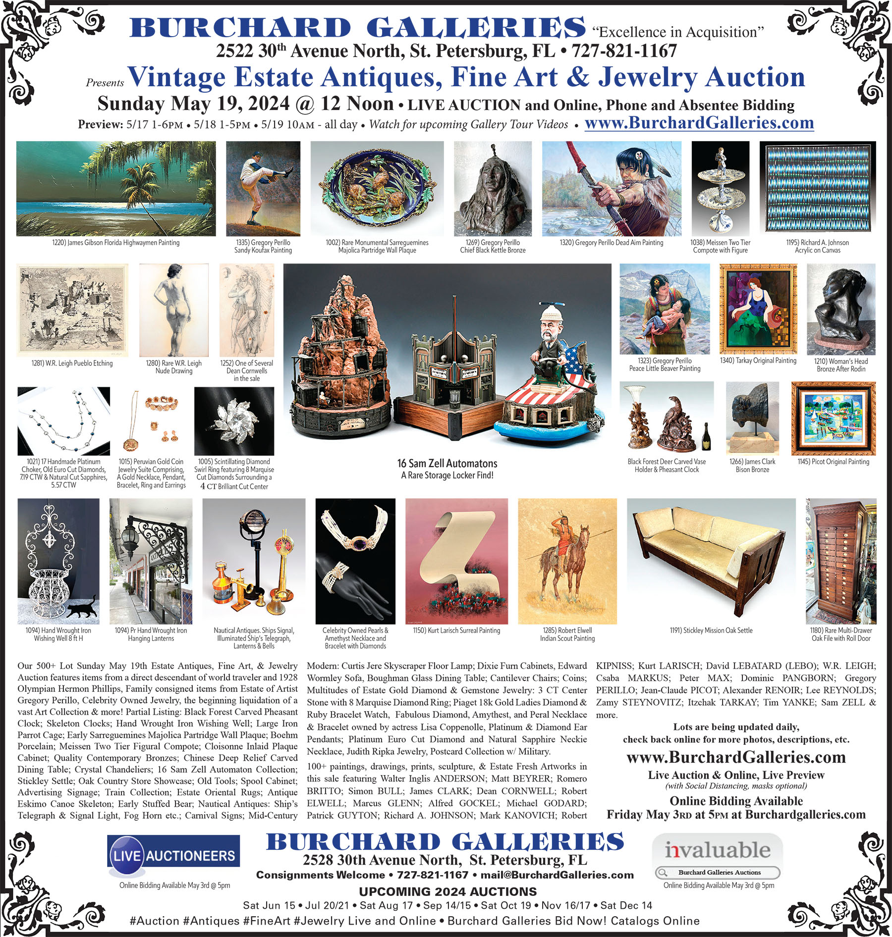 !antique Auction Calendar - Burchard Galleries